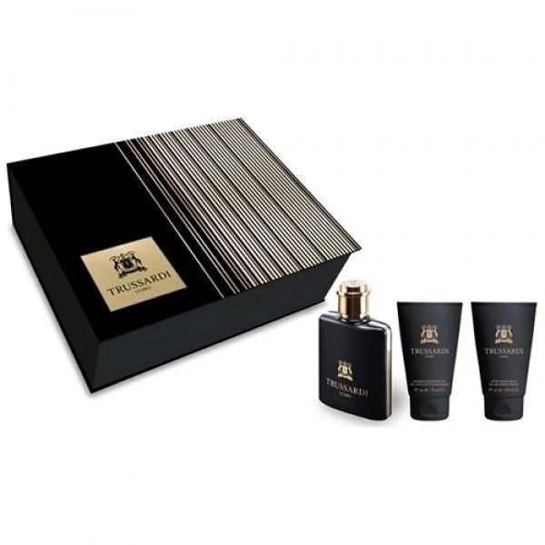 TRUSSARDI UOMO SET(EDT 50ML+SHOWER GEL 30ML+AFTER SHAVE 30ML )80E422