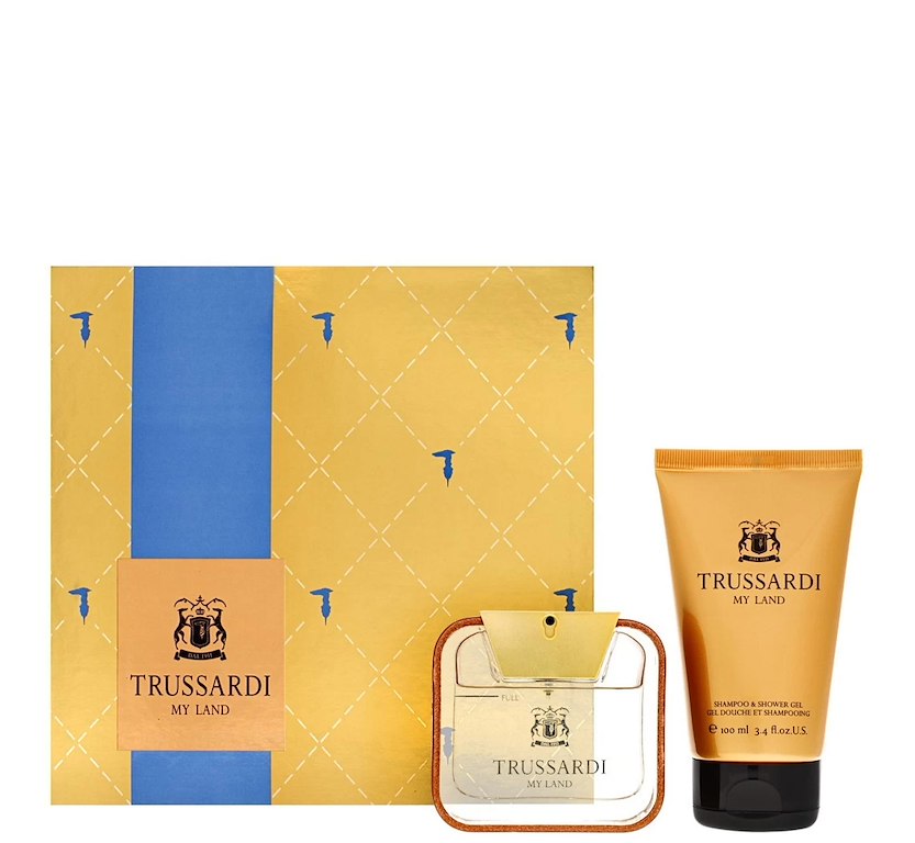 TRUSSARDI MY LAND SET(EDT 50ML + SHOWER GEL 100ML )