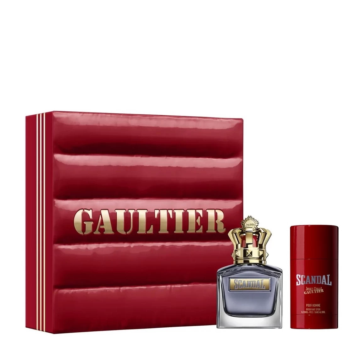 JEAN PAUL GAULTIER SCANDAL POUR HOMME SET(EDT 100ML+DEODORANT STICK 75ML)