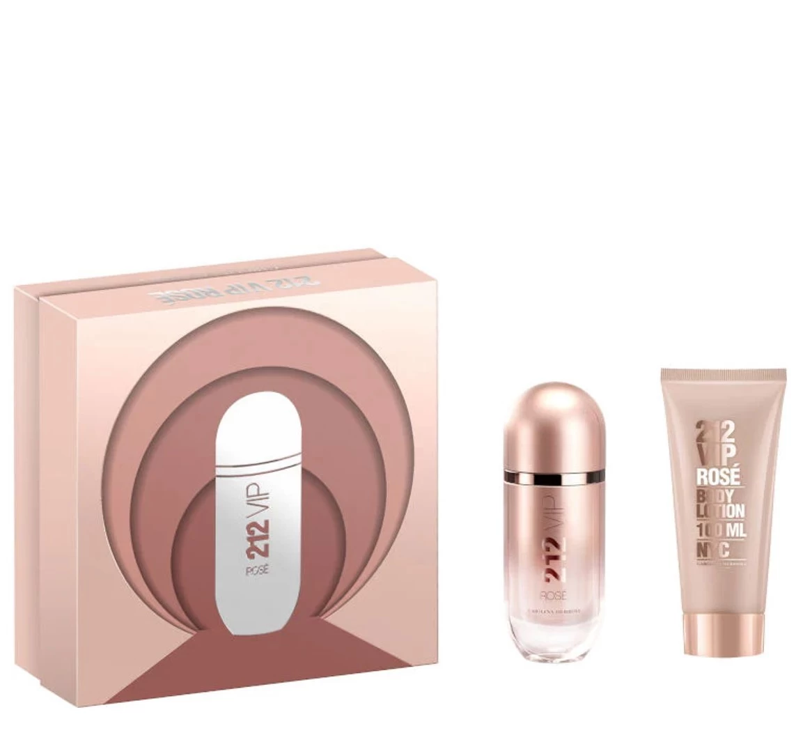 CAROLINA HERRERA 212 VIP ROSE SET(EDP 80ML+LOSION ZA TELO 100ML)