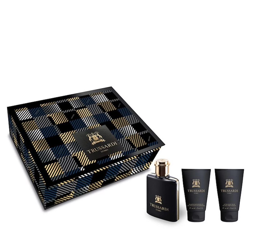 TRUSSARDI UOMO SET(EDT 50ML+SHOWER GEL 30ML+AFTER SHAVE 30ML )