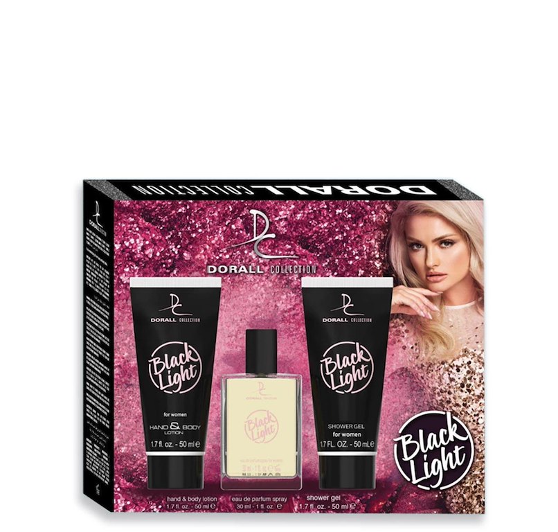 DORALL SET W. BLACK LIGHT (EDT 30ML+ LOSION 50ML+GEL ZA TUŠIRANJE 50ML)