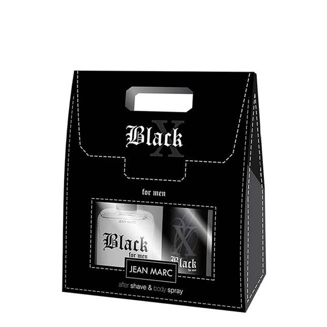 JEAN MARC X-BLACK SET(AFTER SHAVE 100ML+DEO 150ML)