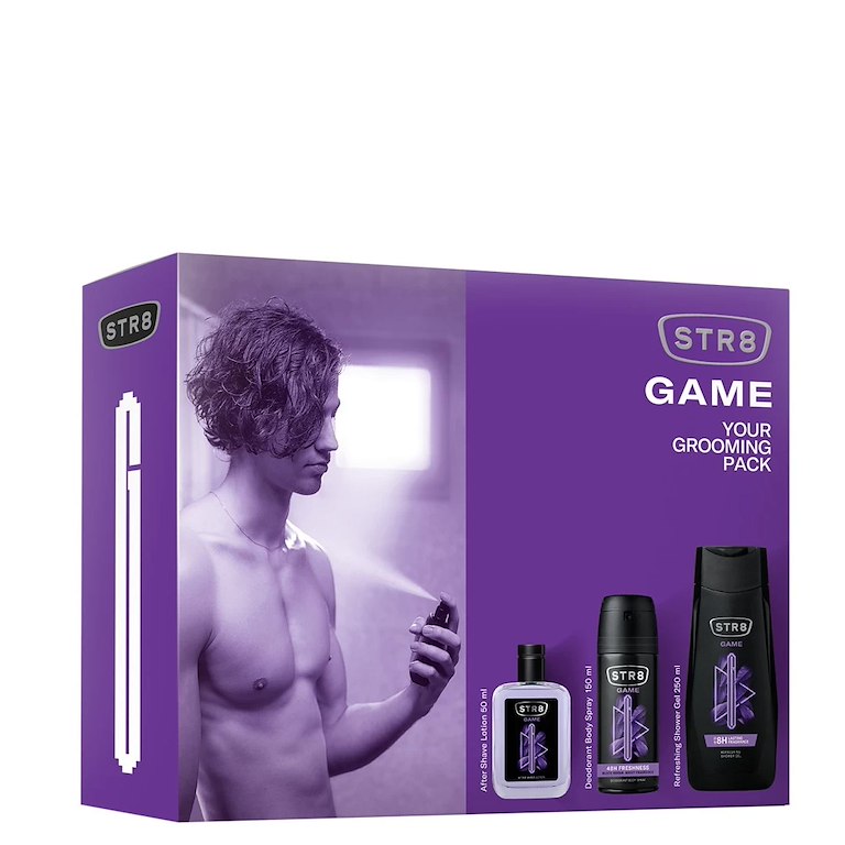 STR8 SET S7 GAME (AFTER SHAVE 50ML+DEO 150ML+GEL ZA TUŠIRANJE 250ML)