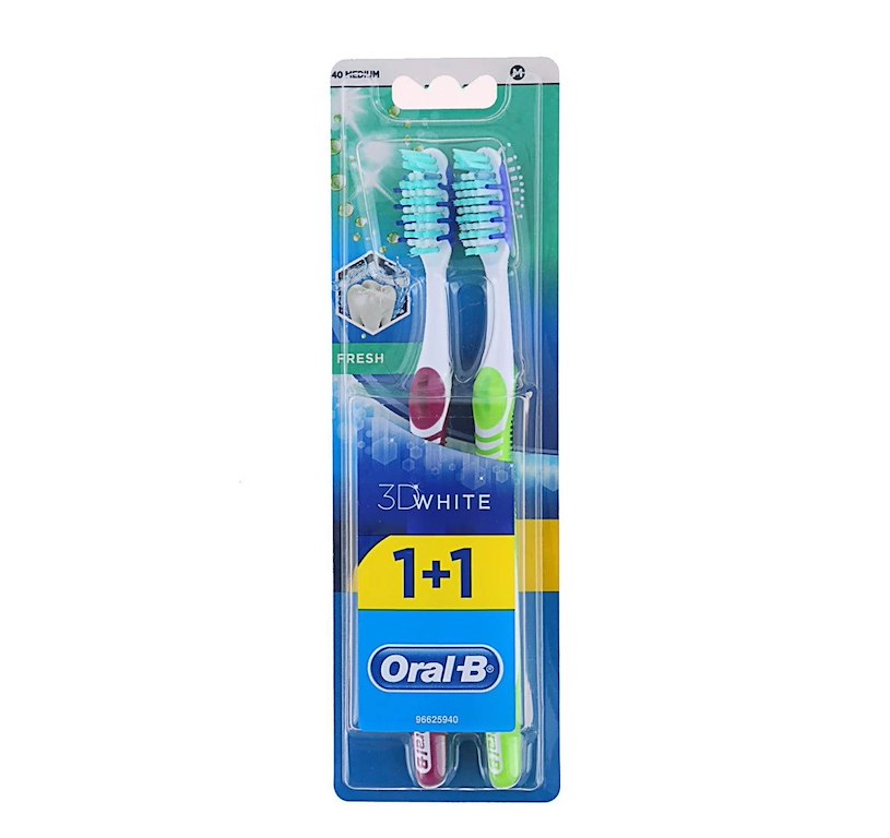 ORAL B ČETKICA 1+1 3D WHITE FRESH 40 MEDIUM