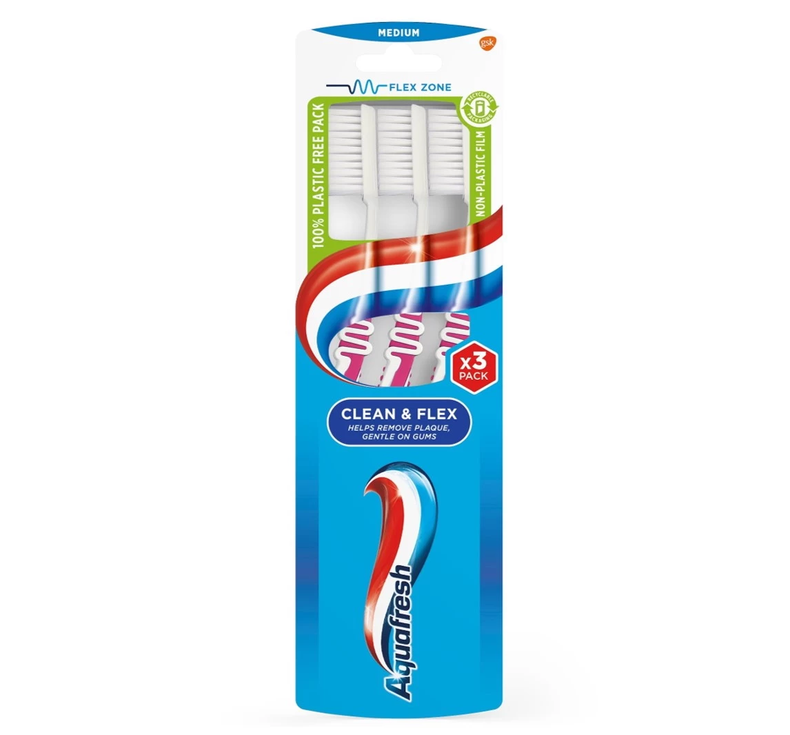 AQUAFRESH ČETKICA 2+1 CLEAN&FLEX SOFT