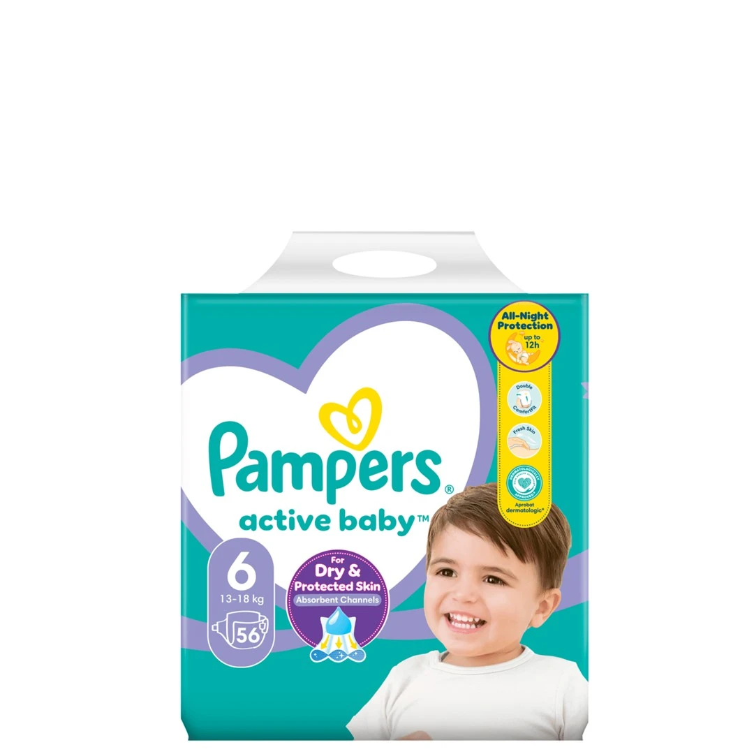 PAMPERS PELENE GIANT PACK AB 6 EXTRA LARGE 15+KG 56KOM