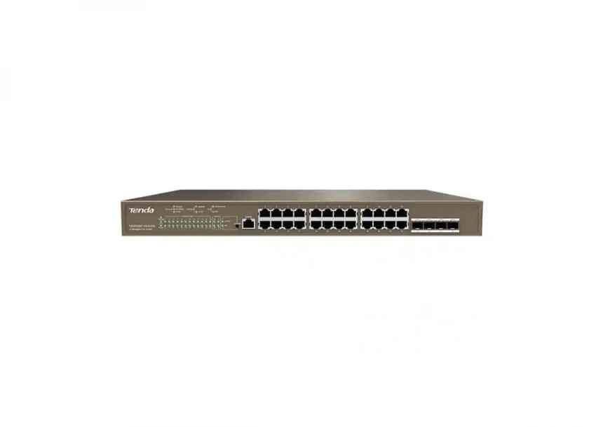 Svič 10/100/100 24-port PoE svič Tenda TEG5328P-24-410W L3 Managed+4x1000 Mbps Base-X SFP ports