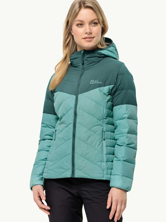 JACK WOLFSKIN Ženska jakna Tundra Down Hoody JW-1206642 zelena