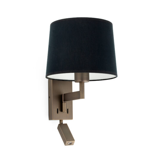 FARO ARTIS Bronzano/crna stona lampa sa čitačem – 68492-03