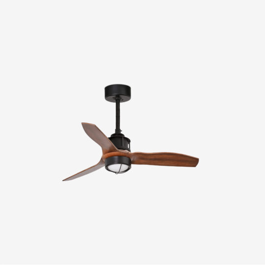 FARO JUST FAN KSS LED Crni/drveni ventilator 81cm – 33425-10