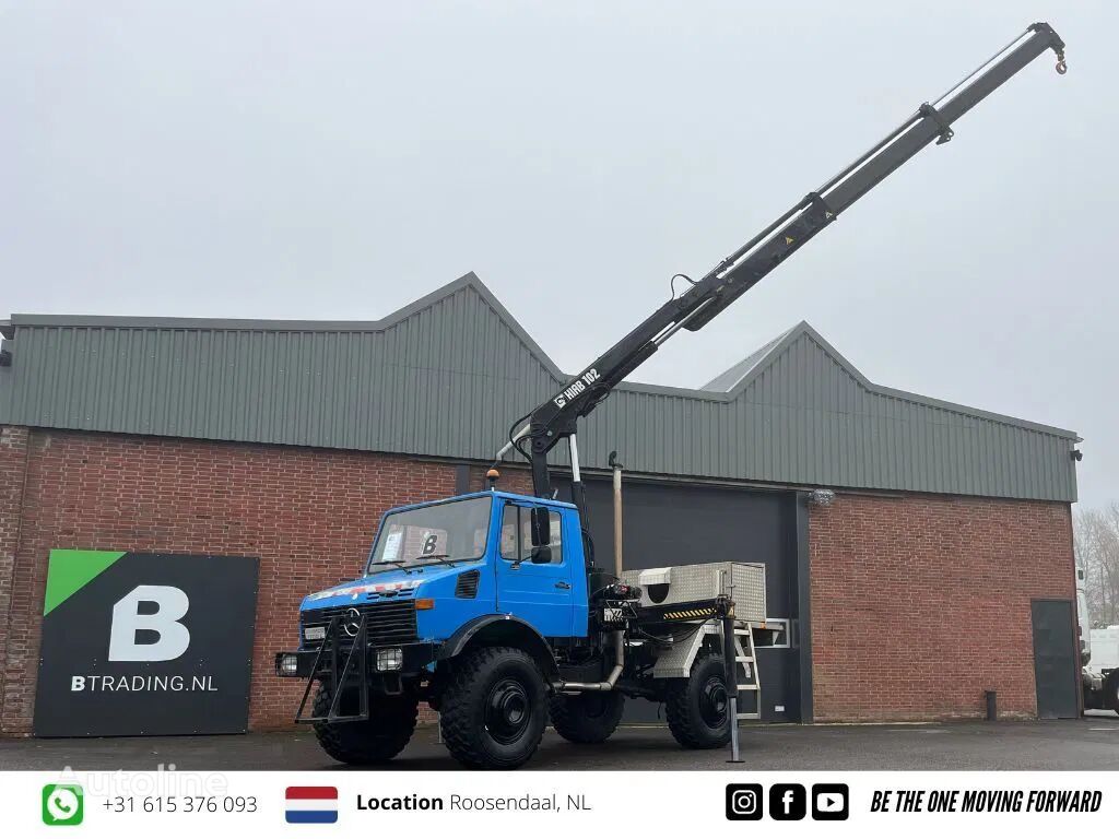 Mercedes-Benz UNIMOG 435G/1700L - HIAB 102 - 4x4 - 6 cilinder - 40.590 kamion s ravnom platformom