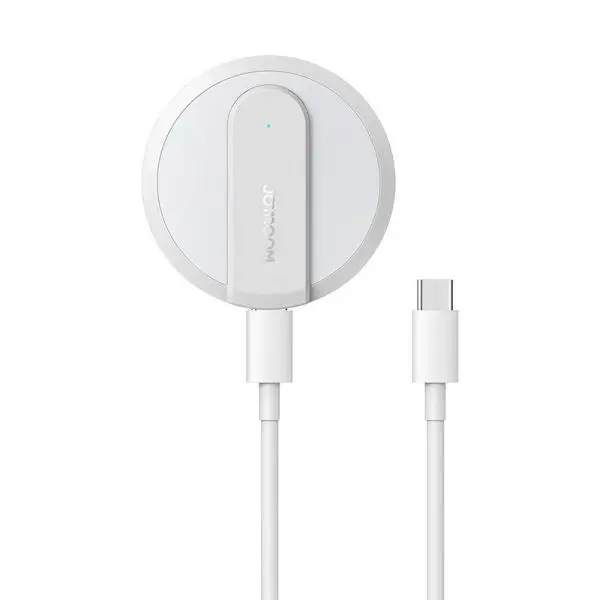 JOYROOM Bežični Qi punjač 15 W za iPhone + USB tip C kabl beli