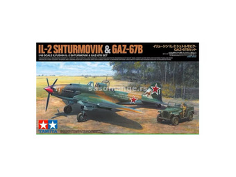Model Kit Aircraft - 1:48 IL-2 Shturmovik &amp; GAZ-67B Vehicle