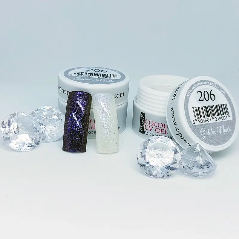 GEL U BOJI SA HOLO GLITTERIMA 206- 5G