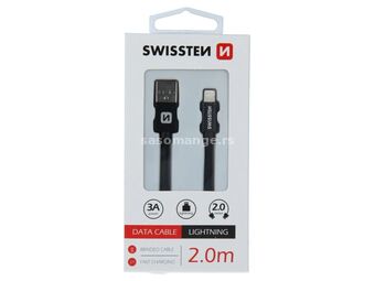 SWISSTEN Kabl USB na Lightning 2/0m/ crna