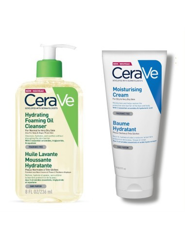 CeraVe Hydrating Oil Cleanser 236 ml + Moisturizing Cream 177 ml