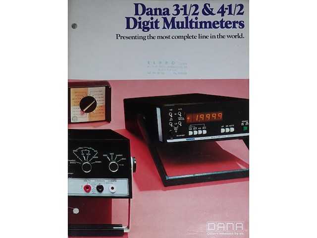 Katalog Digitalnih Mernih Instrumenta `DANA` USA