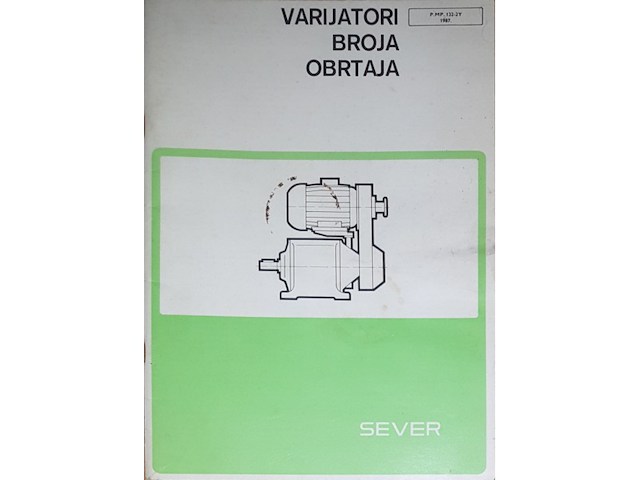 Brošura Varijatora Broja Obrtaja `SEVER` Jugoslavija