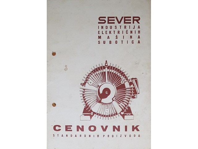 Cenovnik Proizvoda `SEVER` Subotica Jugoslavija