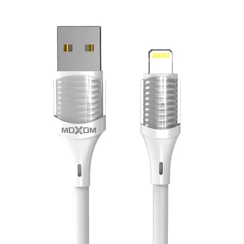 USB data kabl Moxom MX-CB109 3A lightning 1m beli (MS)