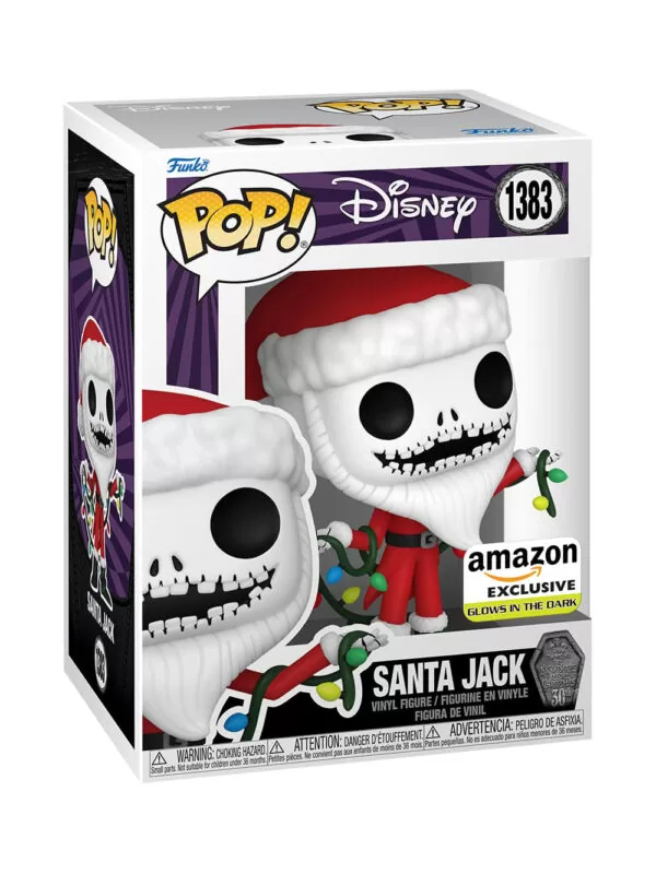 Bobble Figure Disney – The Nightmare Before Christmas POP! – Santa Jack – Glows in the Dark 9cm