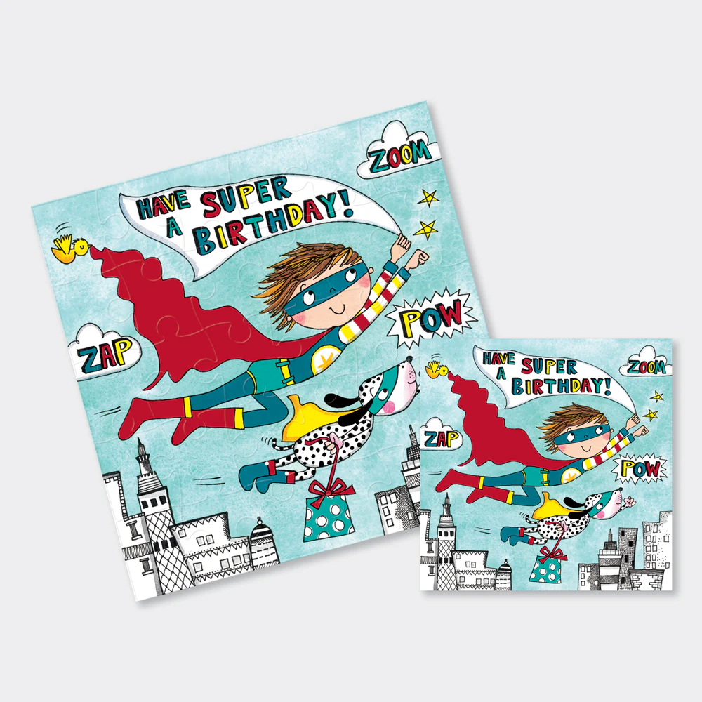 Čestitka puzzla - Birthday super boy