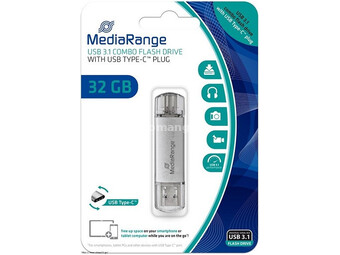 MEDIARANGE GERMANY 32GB/3.0/COMBO SA USB TYPE-C PLUG/MR936