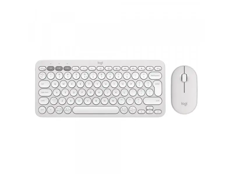 LOGITECH PEBBLE2 WIRELESS COMBO US TASTATURA + MIŠ BELA