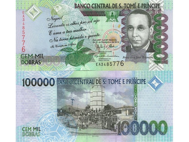 Sao Tome e Principe 100.000 Dobras 2013 UNC, P-69