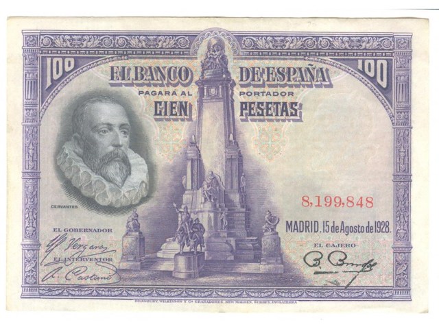 Spanija 100 pesetas 1925