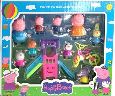 Pepa prase set 9 figurica + Igraliste