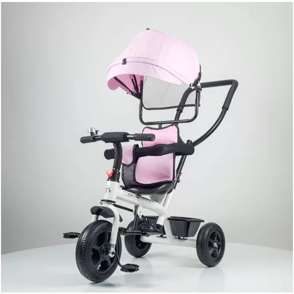 Tricikl Playtime LITTLE roze-beli ram (Model 415 roze-beli ram)