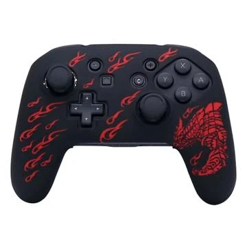 NINTENDO SWITCH PRO CONTROLLER ANTI-SKID SOFT SILICONE CASE GAMEPAD PROTECTIVE COVER - RED