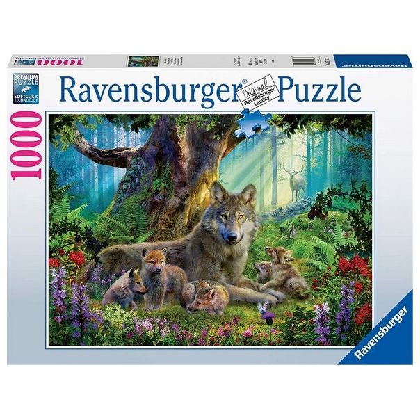 Ravensburger puzzle - Vukovi u šumi - 1000 delova