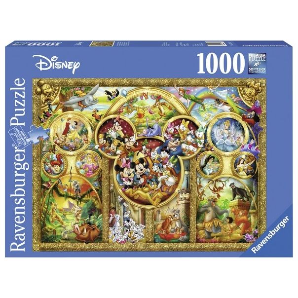 Ravensburger puzzle - Diznijevi likovi u zlatu -1000 delova