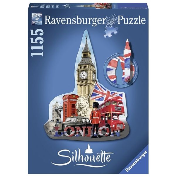 Ravensburger puzzle - Big Ben silueta - 800-1200 delova