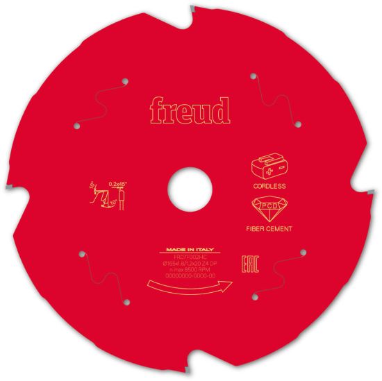 FREUD 165x1,8x20mm 4Z list cirkularne testere za gips i vlaknasti - fiber cement FR07F002HC