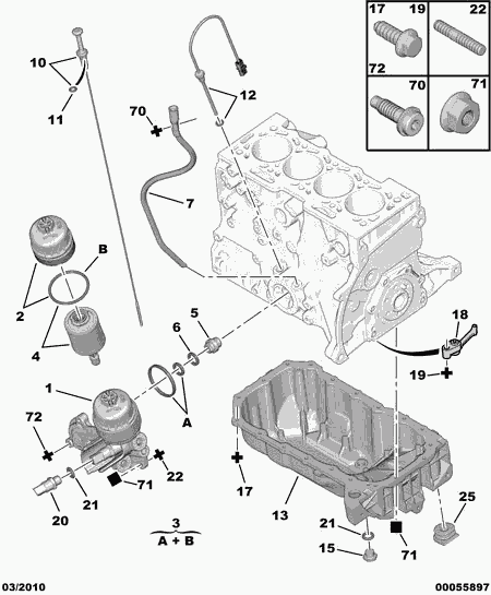 KUCISTE FILTERA ULJA 1103P3