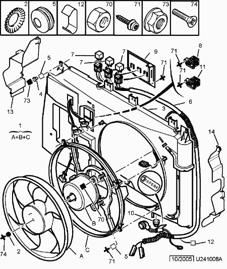 OTPORNIK VENTILATOR HLADNJAKA 1267E3