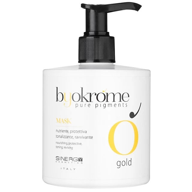 Sinergy Cosmetics Byokrome Maska za toniranje kose bez amonijaka GOLD 300ml