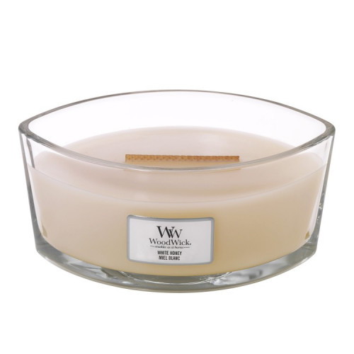 White Honey - ovalna WoodWick mirisna sveća (narandžin cvet i vanila)
