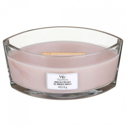 Vanilla Sea Salt - ovalna WoodWick Mirisna sveća (vanila, so i jasmina)