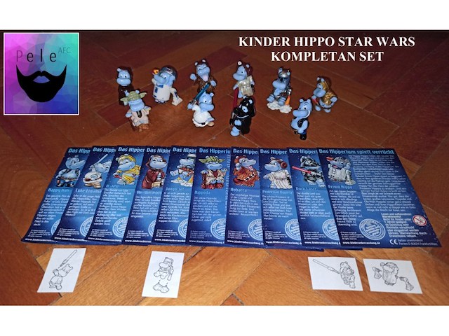 Kinder Hippo Star Wars + BPZ - KOMPLETAN SET