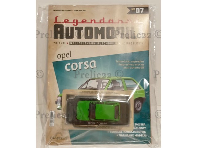 Legendarni automobili - Opel CORSA (KORSA) - DeAgostini