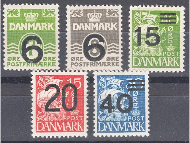 Danska 1940 Mi#253-257 serija *