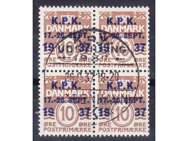 Danska 1937 Mi#241 poništen četverac