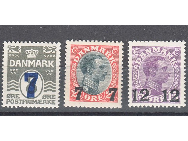 Danska 1926 Mi#156-158 serija **