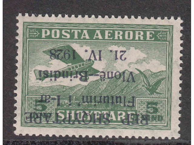 Albanija 1928 Avio pošta ** greška - obrnuti pretisak