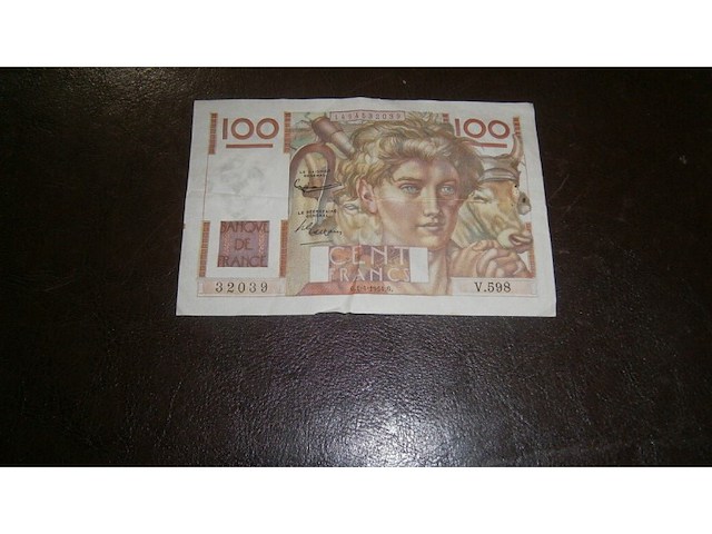 FRANCE 100 FRANCS 1954